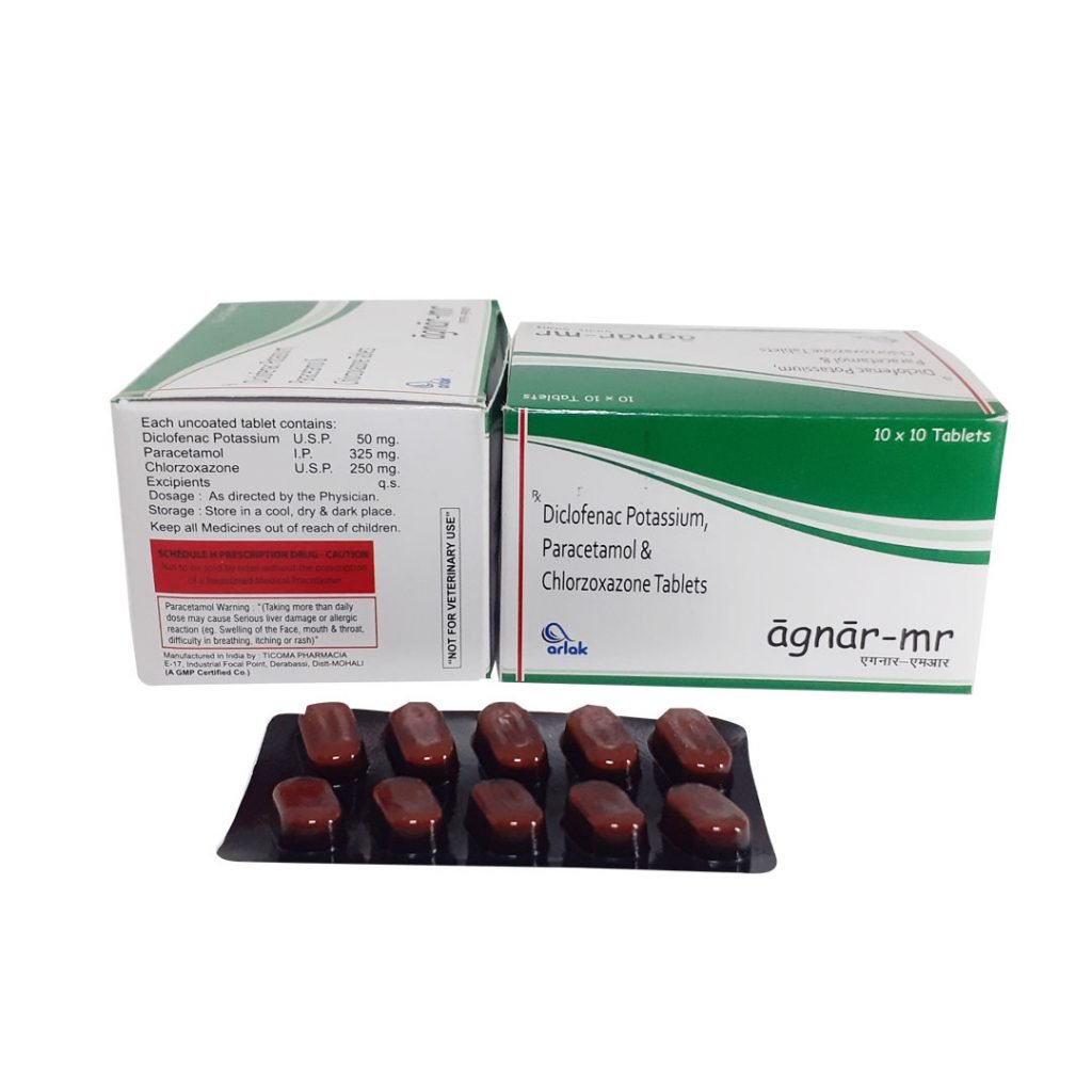 DICLOFENAC SODIUM, PARACETAMOL & CHLORZOXAZONE TABLETS