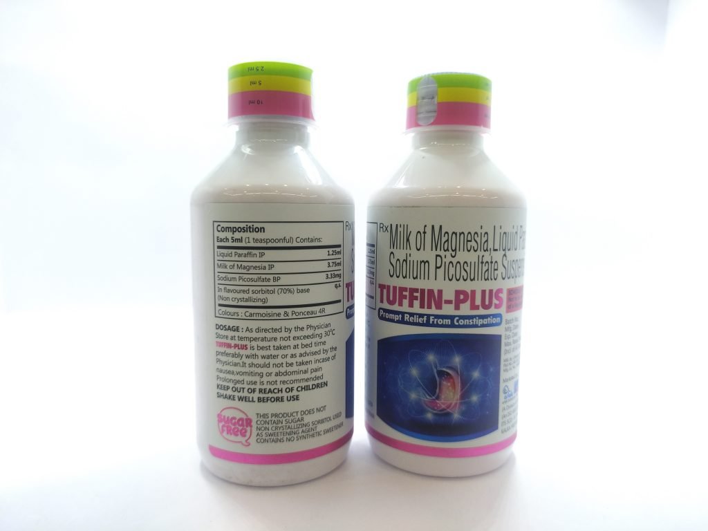 LIQUID PARAFFIN 1.25 ML + MILK OF MAGNESIA 3.75 ML + SODIUM PICOSULFATE ...