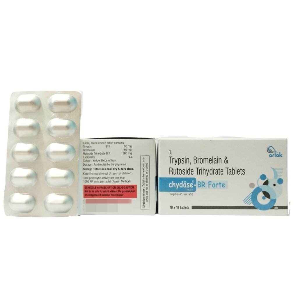 TRYPSIN 96 MG+BROMELAIN 180 MG+RUTOSIDE 200 MG TABLET