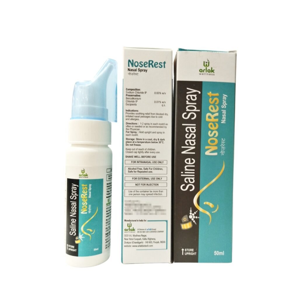 NOSEREST Nasal Spray – Saline Spray with Sodium Chloride & Benzalkonium