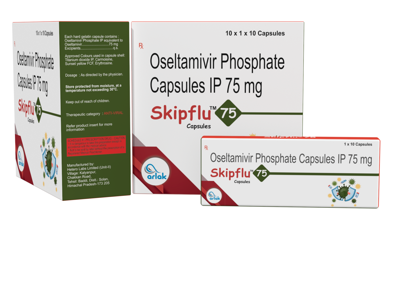 Oseltamivir Phosphate Capsules IP 75 mg - Skipflu 75 Capsules